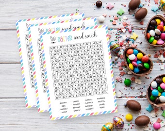 Easter Spring Word Search, Kids Printable Puzzle, Instant Download PDF ...