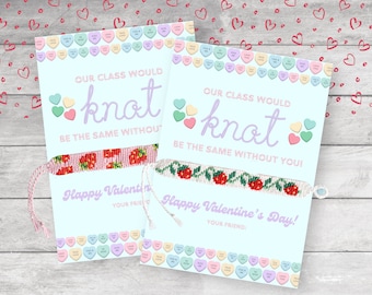 INSTANT DOWNLOAD Friendship Bracelet Class Valentine Card Printable ...