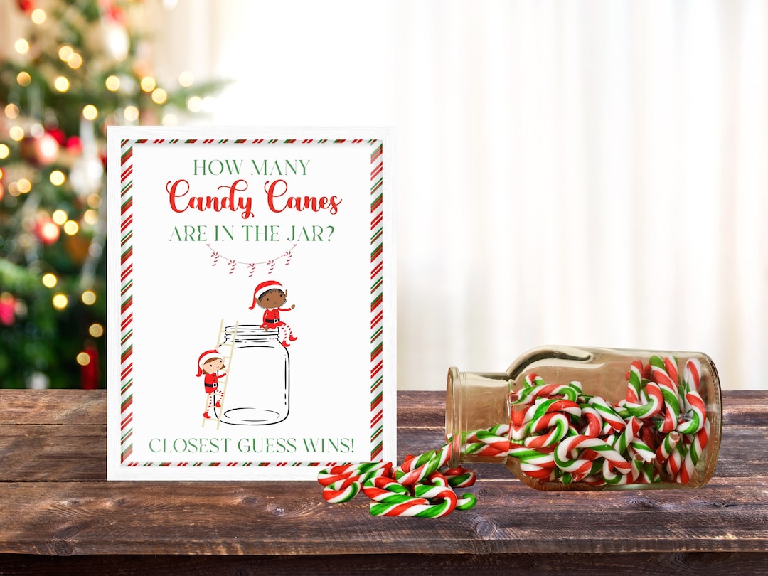 Christmas Candy Guessing Game Printable. Xmas Guess How Many Candy ...