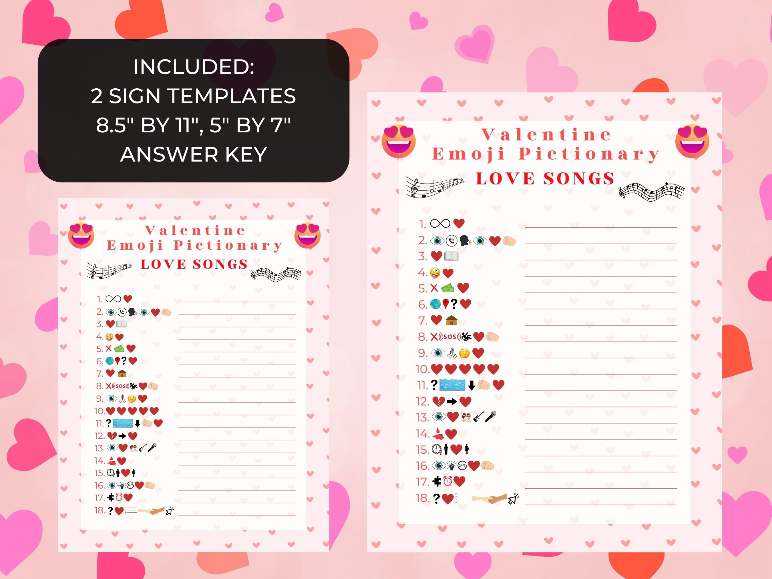 Emoji Valentine Game. Love Song Emoji Pictionary. Fun Valentine Day ...