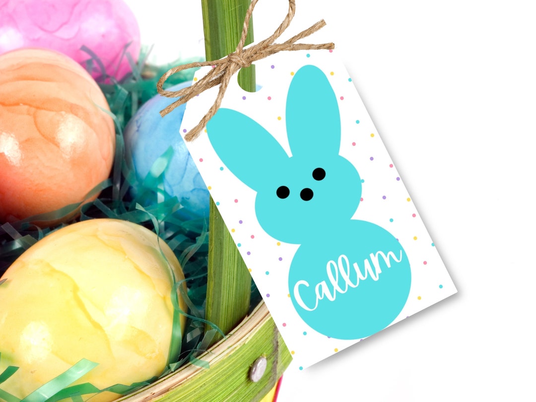 Easter Basket Tags. Spring Printable Name Tags. Personalized Easter ...