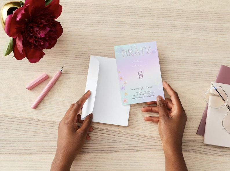 Bratz Theme Party Invitation – Colorful and Unique Invitation for Bratz ...