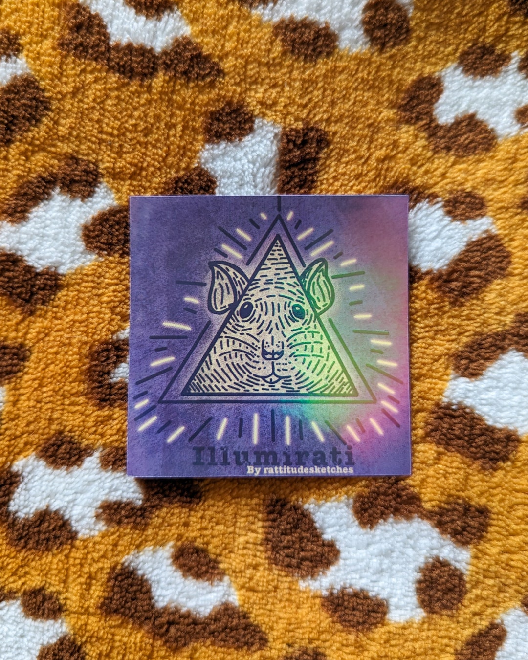 Holographic Illuminati Rat Sticker "illumirati" - Etsy