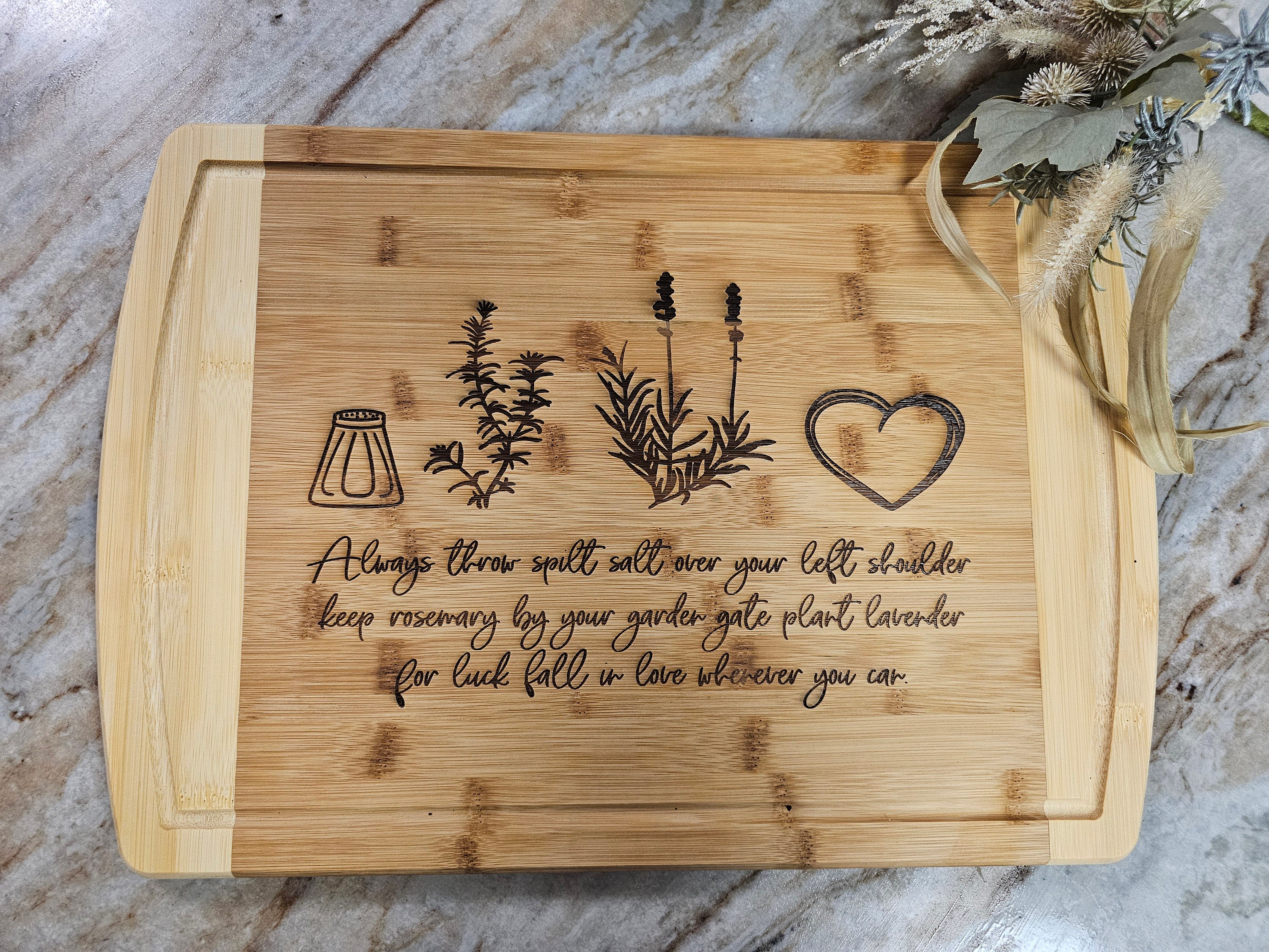 Practical Magic, Farmhouse, Bamboo Cutting Board 12 X 17.5inches, Gift ...
