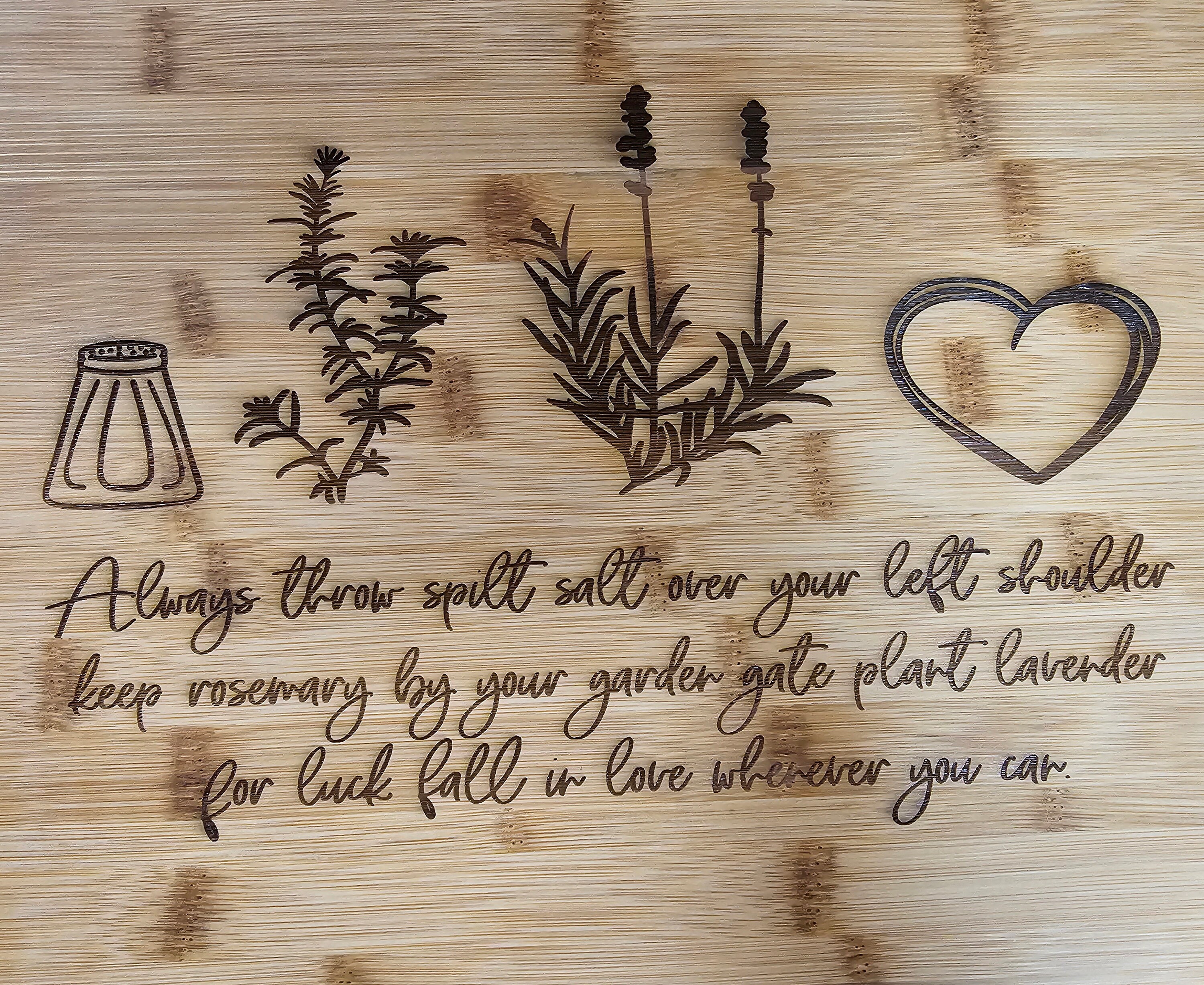 Practical Magic, Farmhouse, Bamboo Cutting Board 12 X 17.5inches, Gift ...