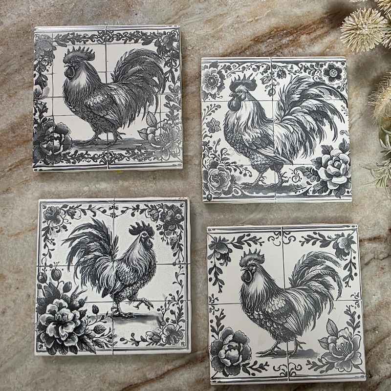 Rooster Tiles - Etsy