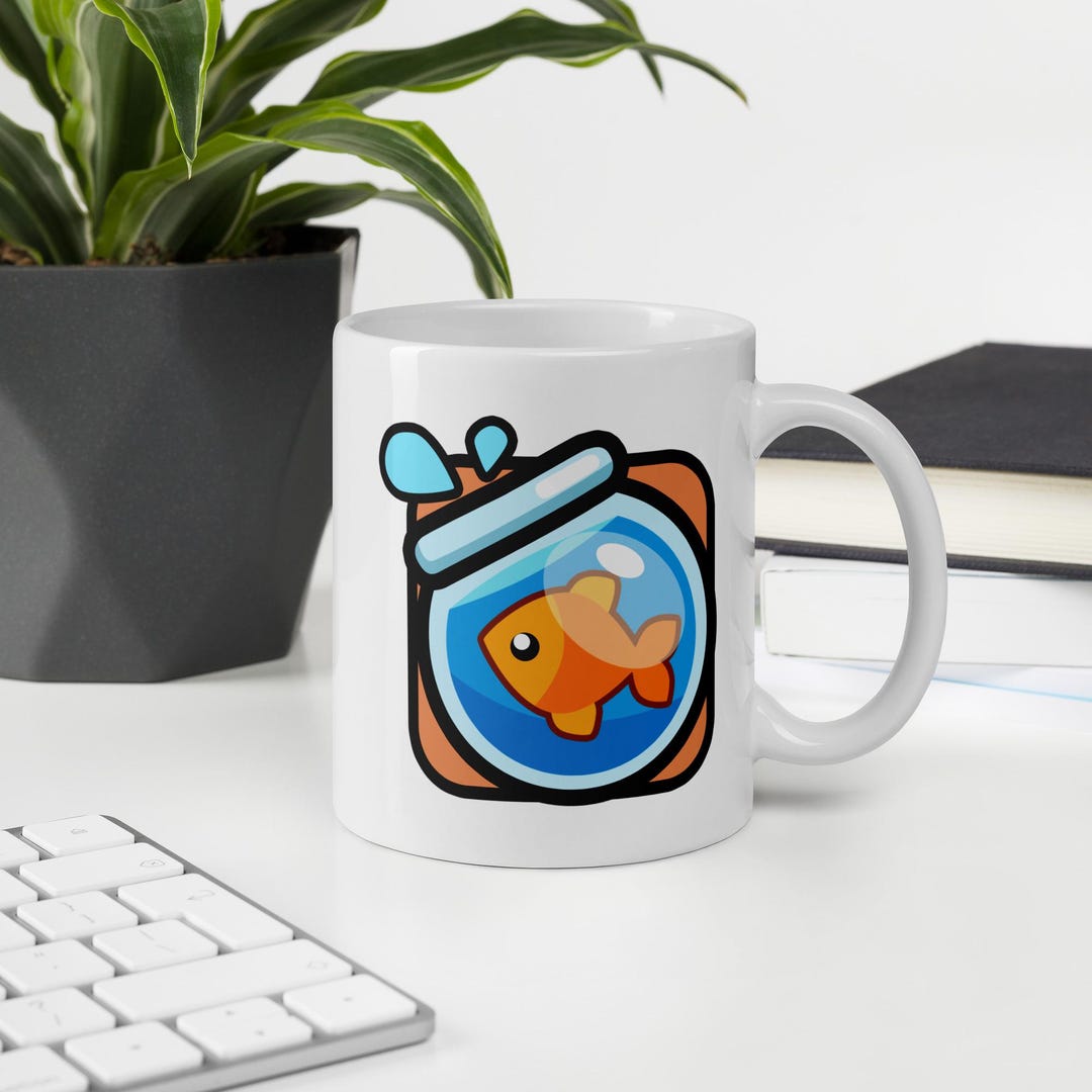 Orange Fishbowl Mug - Etsy