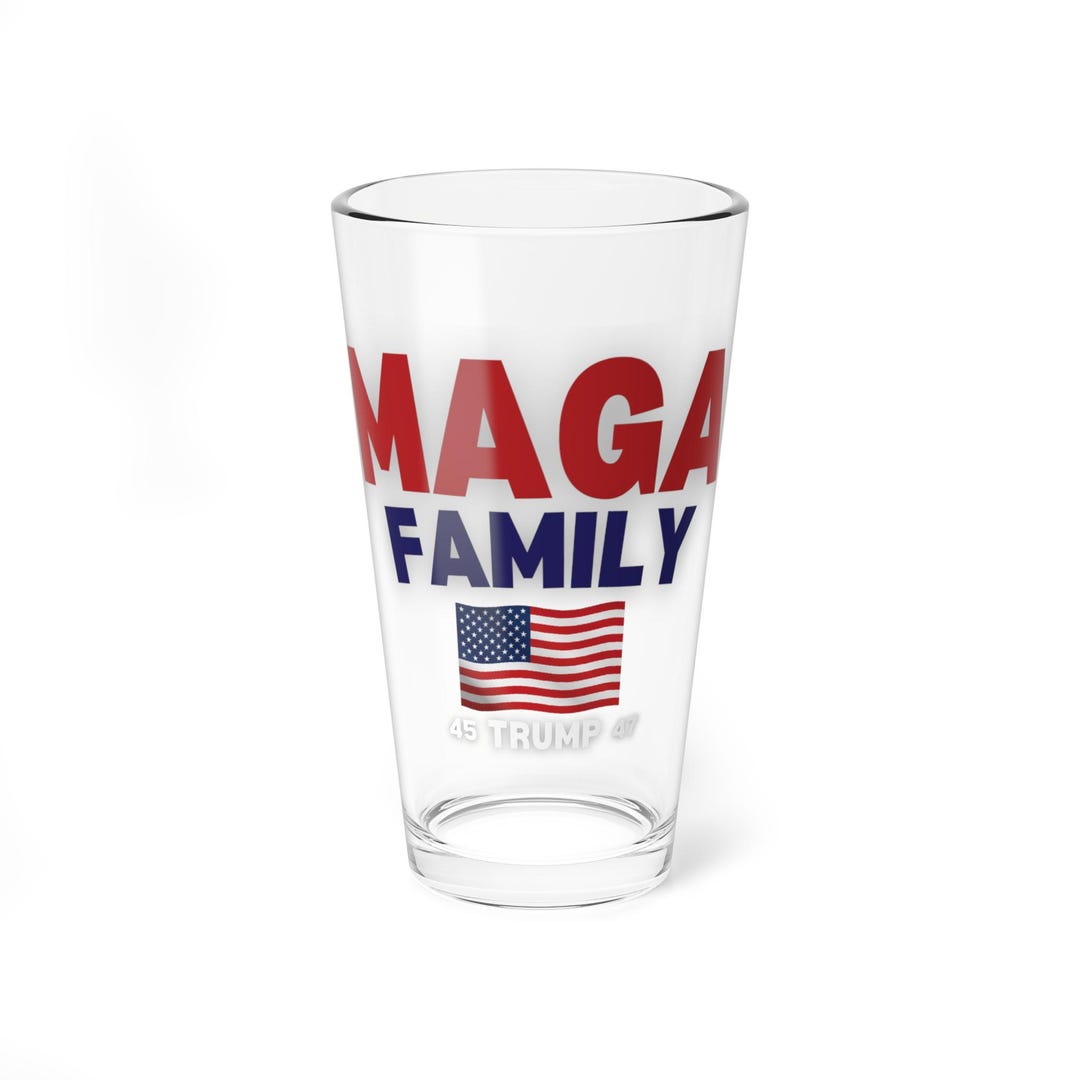 Mixing Glass MAGA Drinking Glass, Trump Cups, 16oz, Gifts for Trump ...