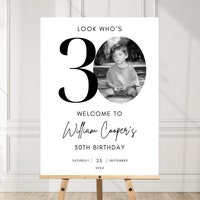 Editable Minimalist 30th Birthday Welcome Sign (digital Download) - Etsy