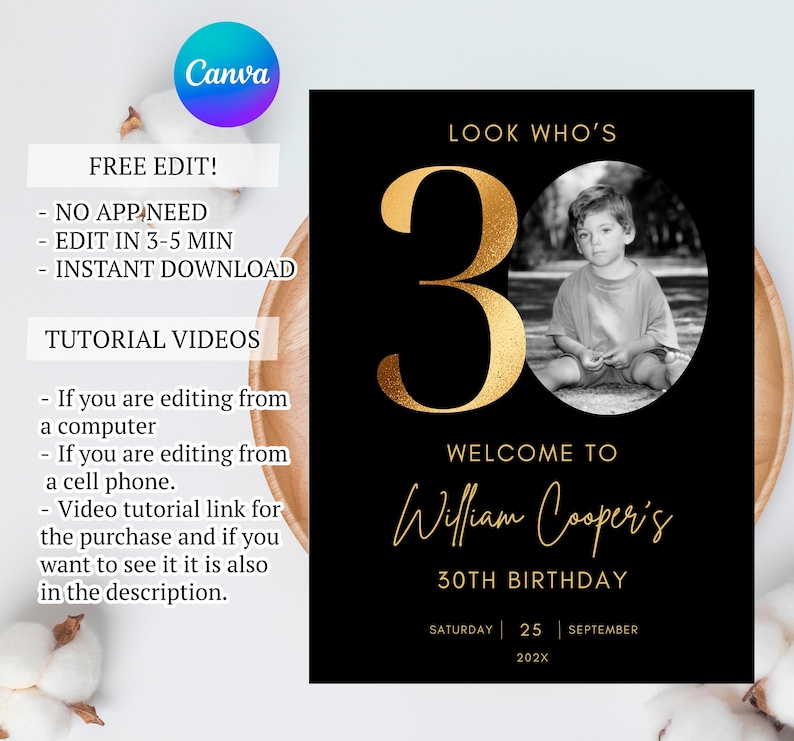 30th Welcome Sign, Look Who's 30 Welcome Sign, Modern 30th Welcome Sign ...