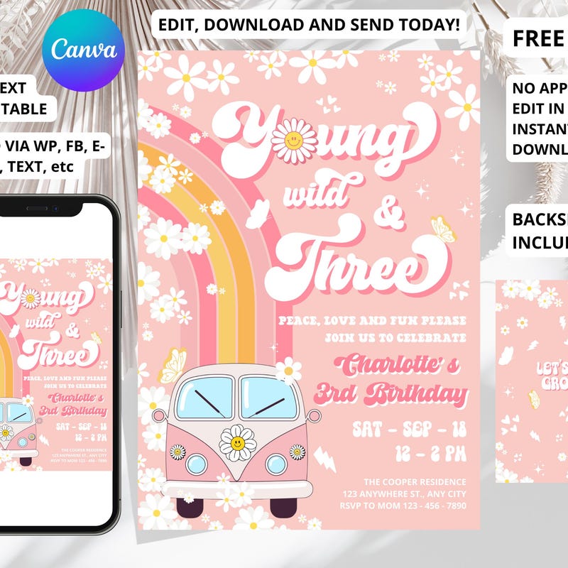 Young Wild and Three - Etsy
