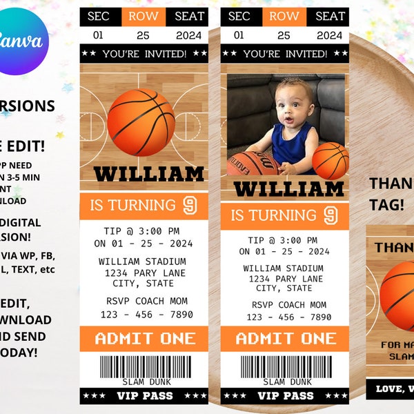 Ticket Style Invite - Etsy