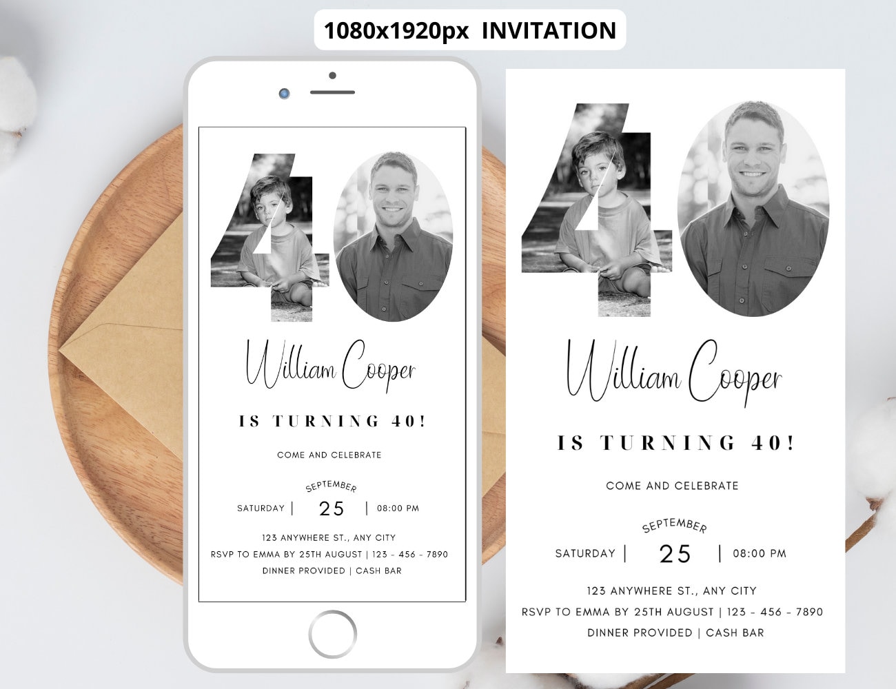 40th Invitation With Photo, Look Who's 40, 40th Birthday Invitation ...