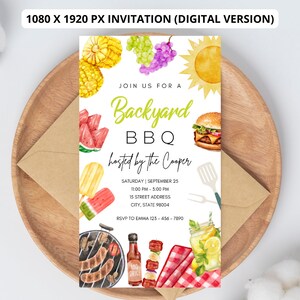 BBQ Digital Invitation, Pool Party Invitation Summer Pool Party Invite ...