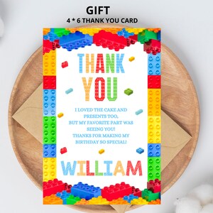 Building Blocks Birthday Invitation | Building Bricks Kids Birthday ...