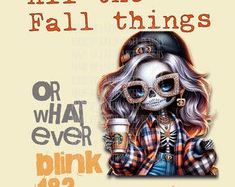 Skeleton With Fall Themed Animals PNG Funny Fall Quote Design ...