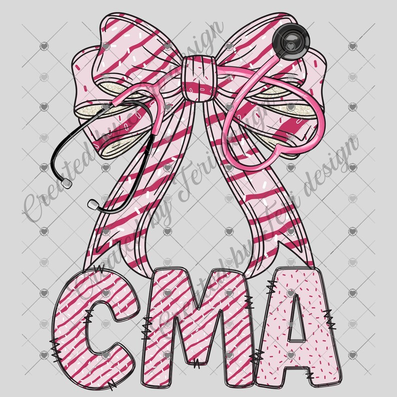 Pink Christmas Tree Cake CMA, Certified Medical Assistant PNG Files ...