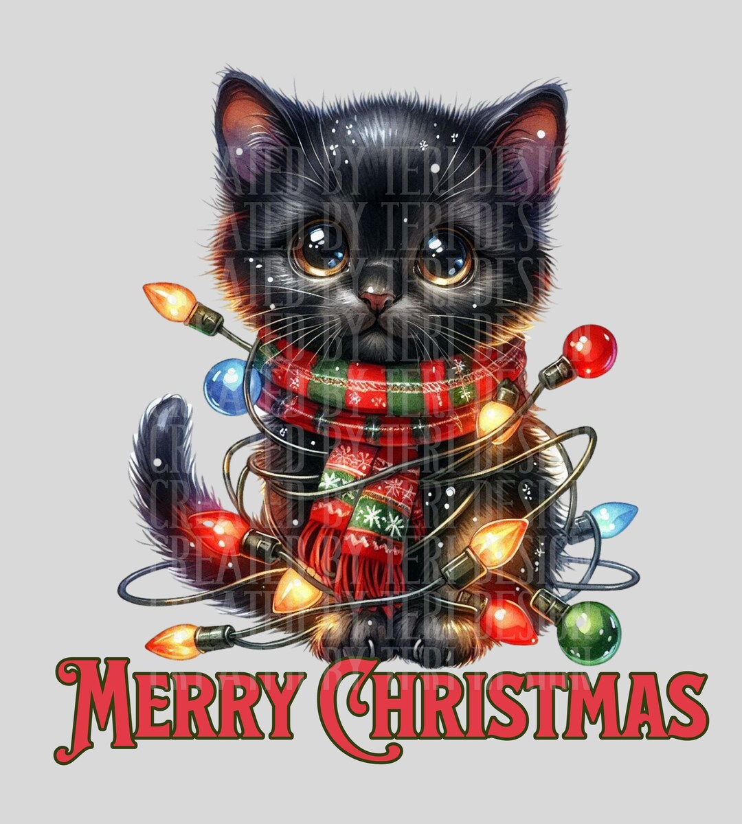 Merry Christmas Png, Black Cat Xmas Christmas Png, Boujee, Boojee Png ...
