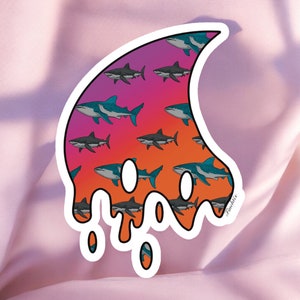 Shark Fin Sticker-shark Sticker - Etsy