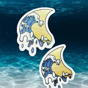 Shark Fin Sticker-shark Sticker- Kanagawa Wave - Etsy