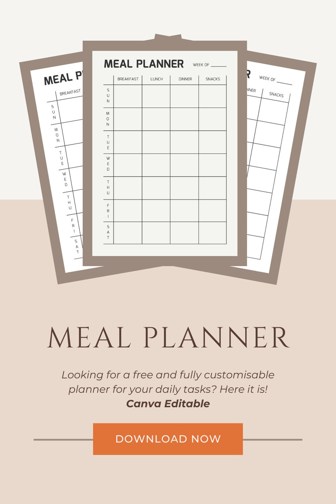 Personalized Meal Planner Notebook, Customized Weekly Meal Organizer ...