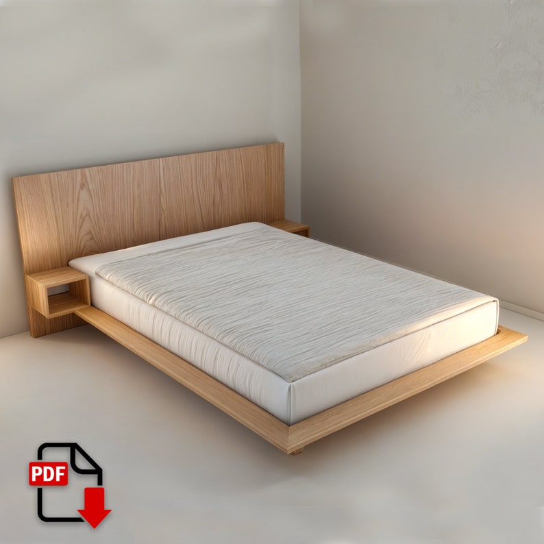 DIY Platform Bed Plan Full Mattress Platform Bed Plan Platform Bed ...
