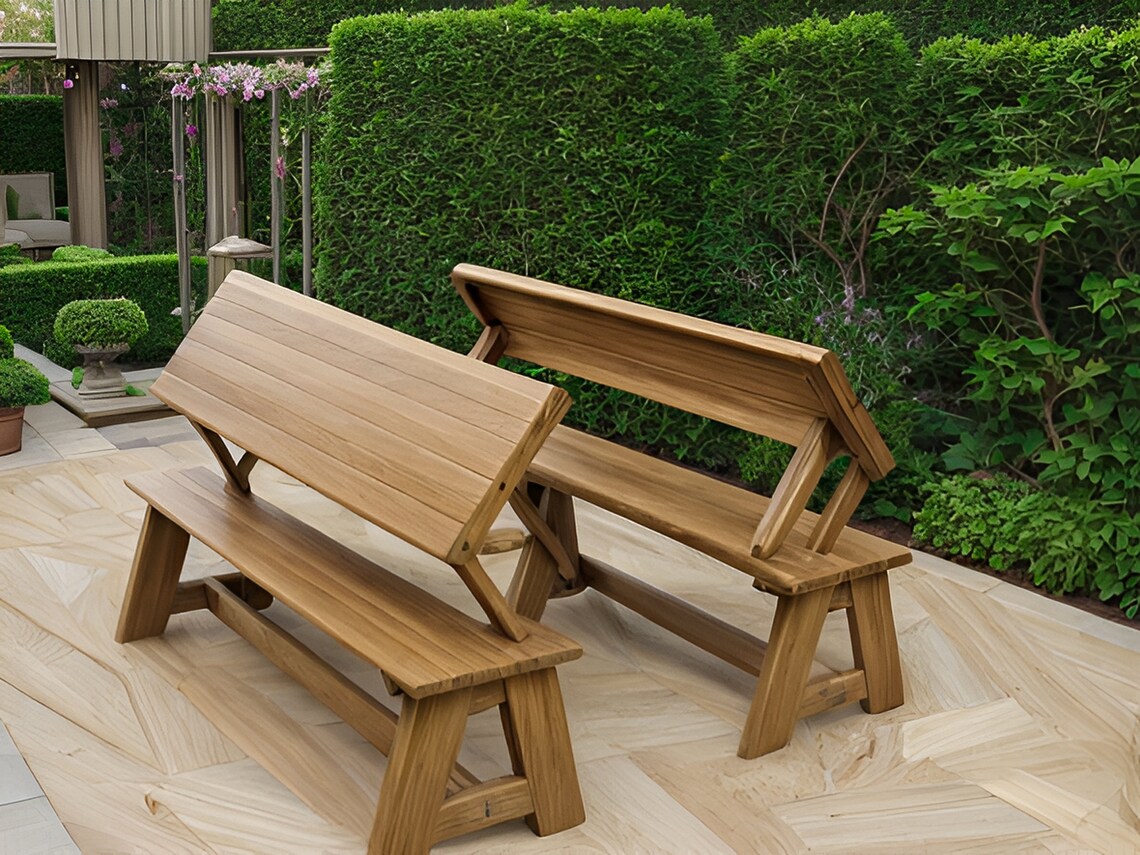 Convertible Picnic Table, Picnic Table Plans, Patio Furniture PDF ...