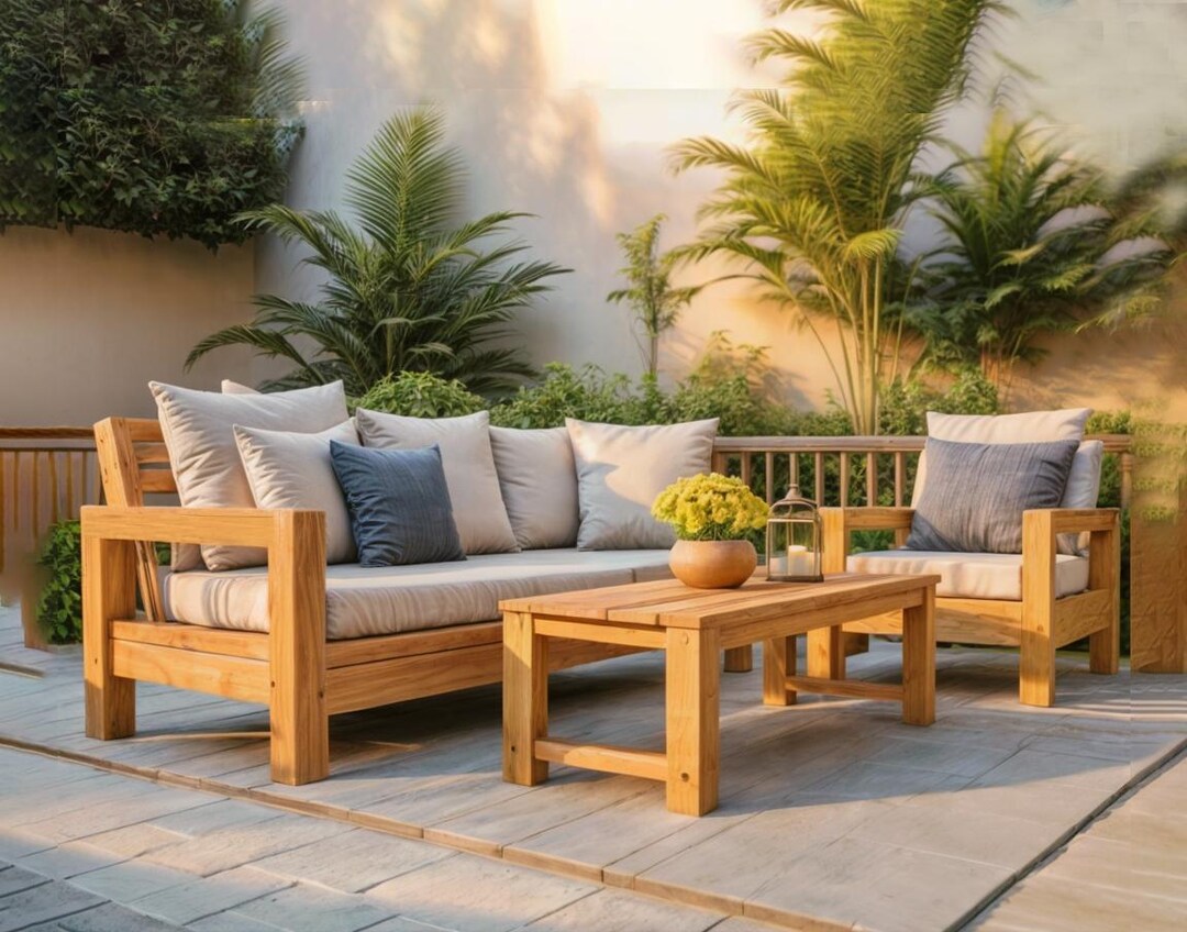 Diy Sofa Set , Patio Sofa and Chair Plan Outdoor Sofa Plans, Patio ...