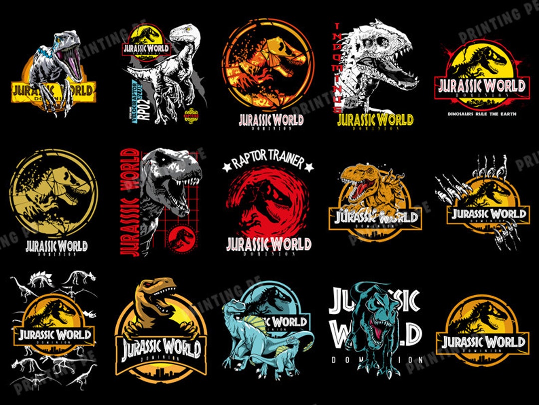 15 Jurassic World T-shirt Designs / Vector & Png Formats / T Rex ...