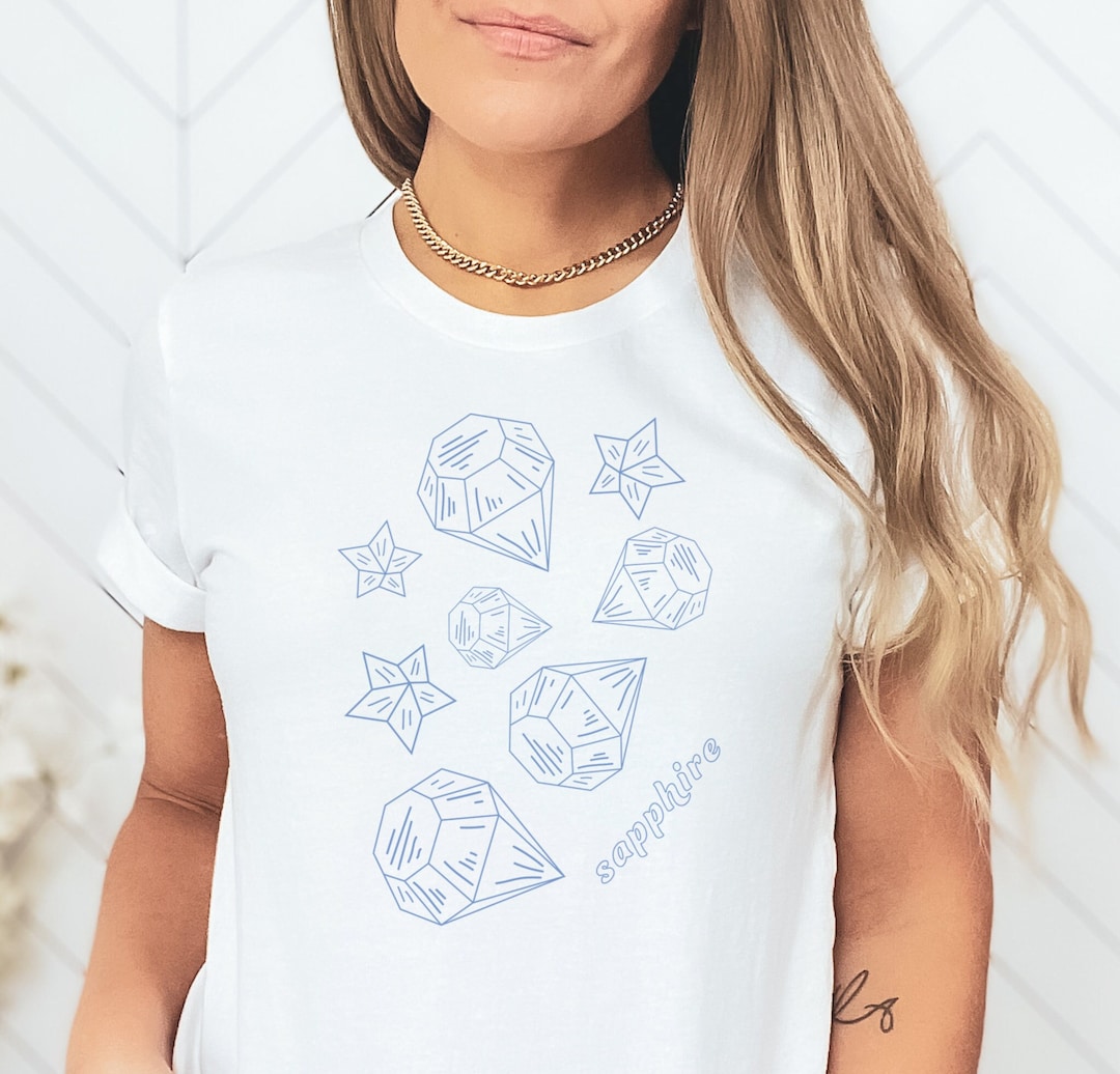 Sapphire Shirt, September Birth Stone Shirt, Birthstone Shirt, Sapphire ...
