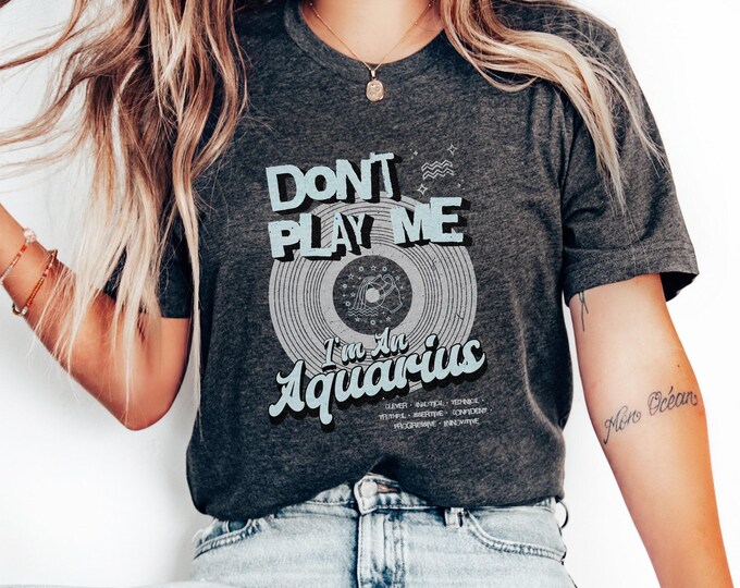 Aquarius Shirt,aquarius Nutrition Facts,zodiac Shirt,astrology Shirt ...
