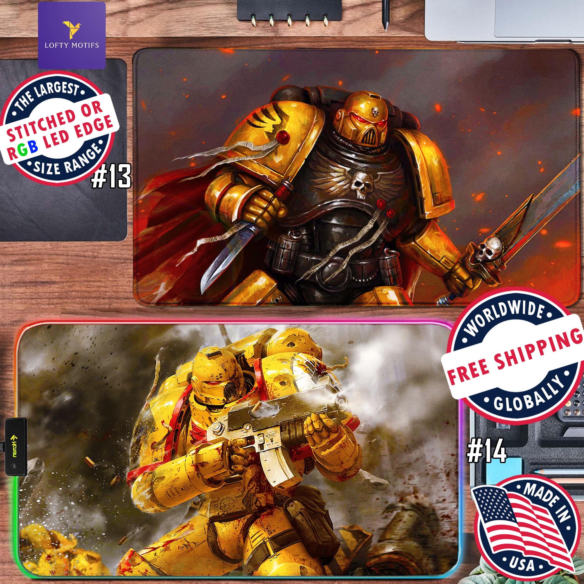 Warhamer Mouse Pad 40k Space Wolves Marine Legions Ultramarines Blood ...