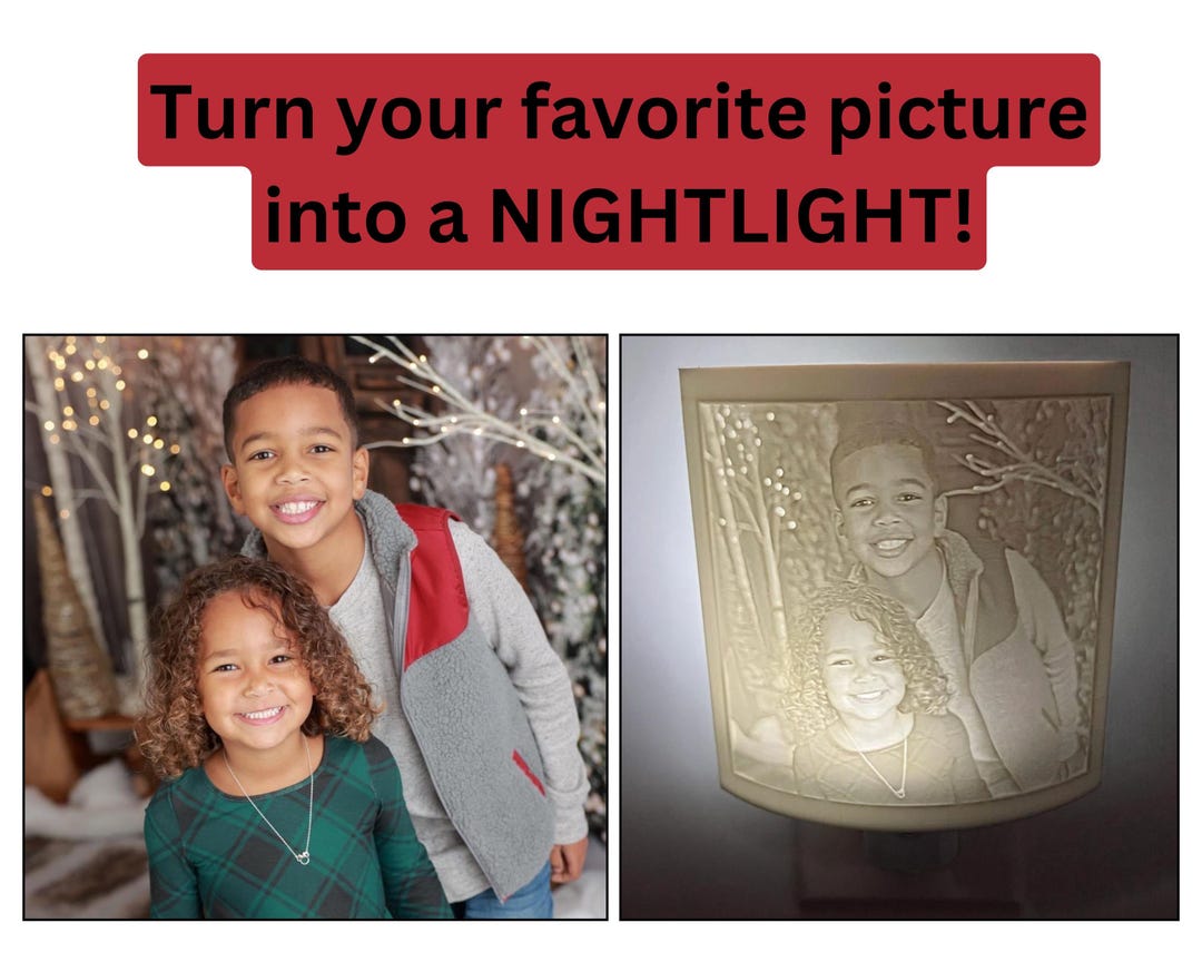 Custom Photograph Lithophane Night Light - Etsy