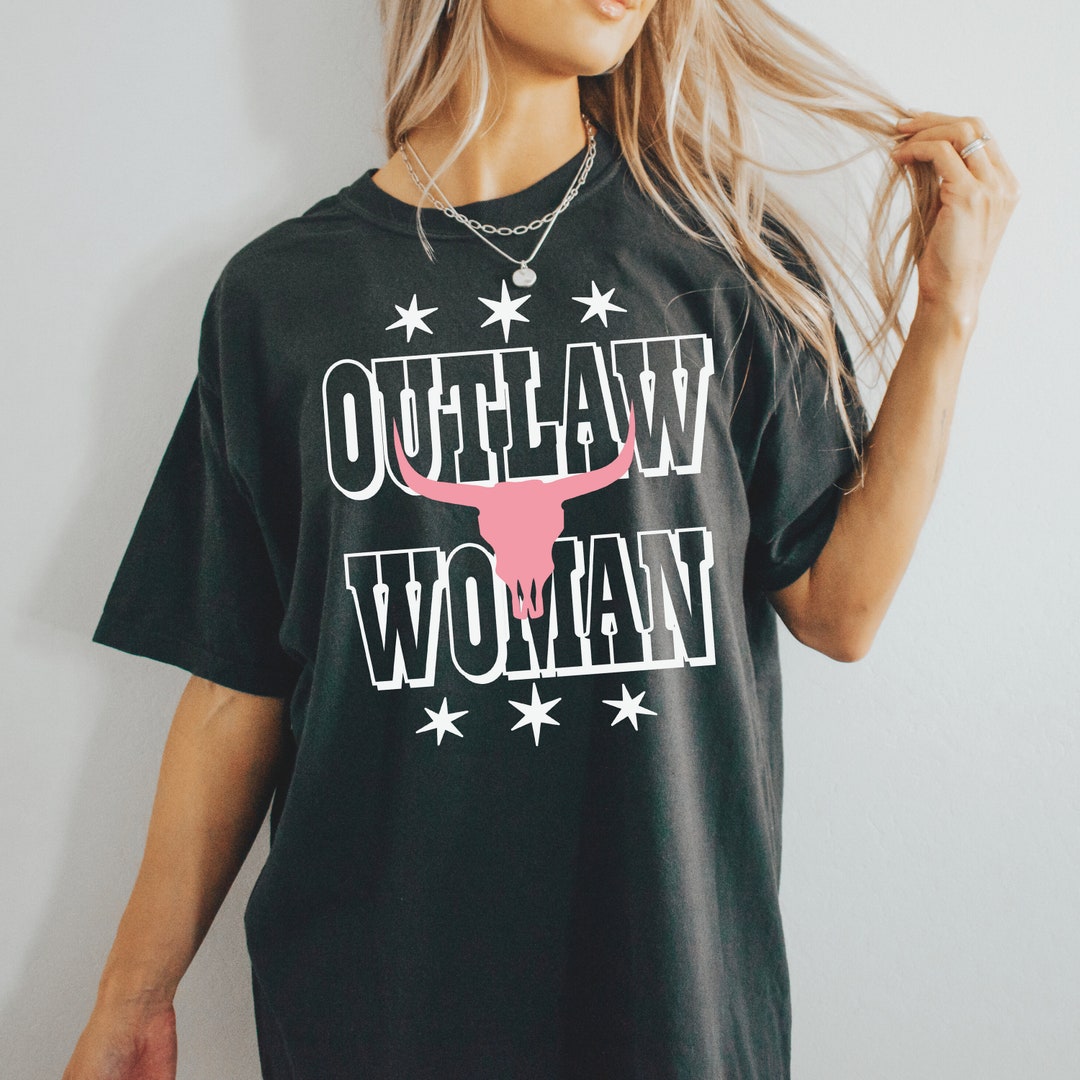OUTLAW WOMAN SHIRT, Outlaw Woman Song Shirt, 90s Country Music Tee ...