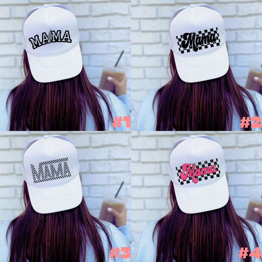 CUSTOM Mama Hats, Mama Hat, Retro Style Mama Hats, Trucker Hats, Hats ...