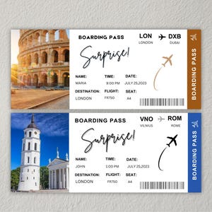 Editable Surprise Trip Boarding Pass Ticket Template (digital Download ...