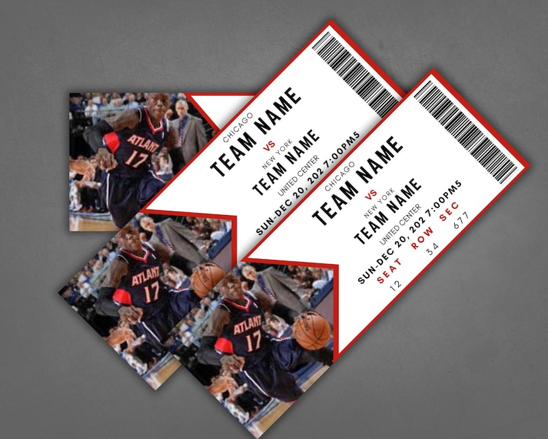 Custom Basketball Ticket Template: Editable Gift (instant Download) - Etsy