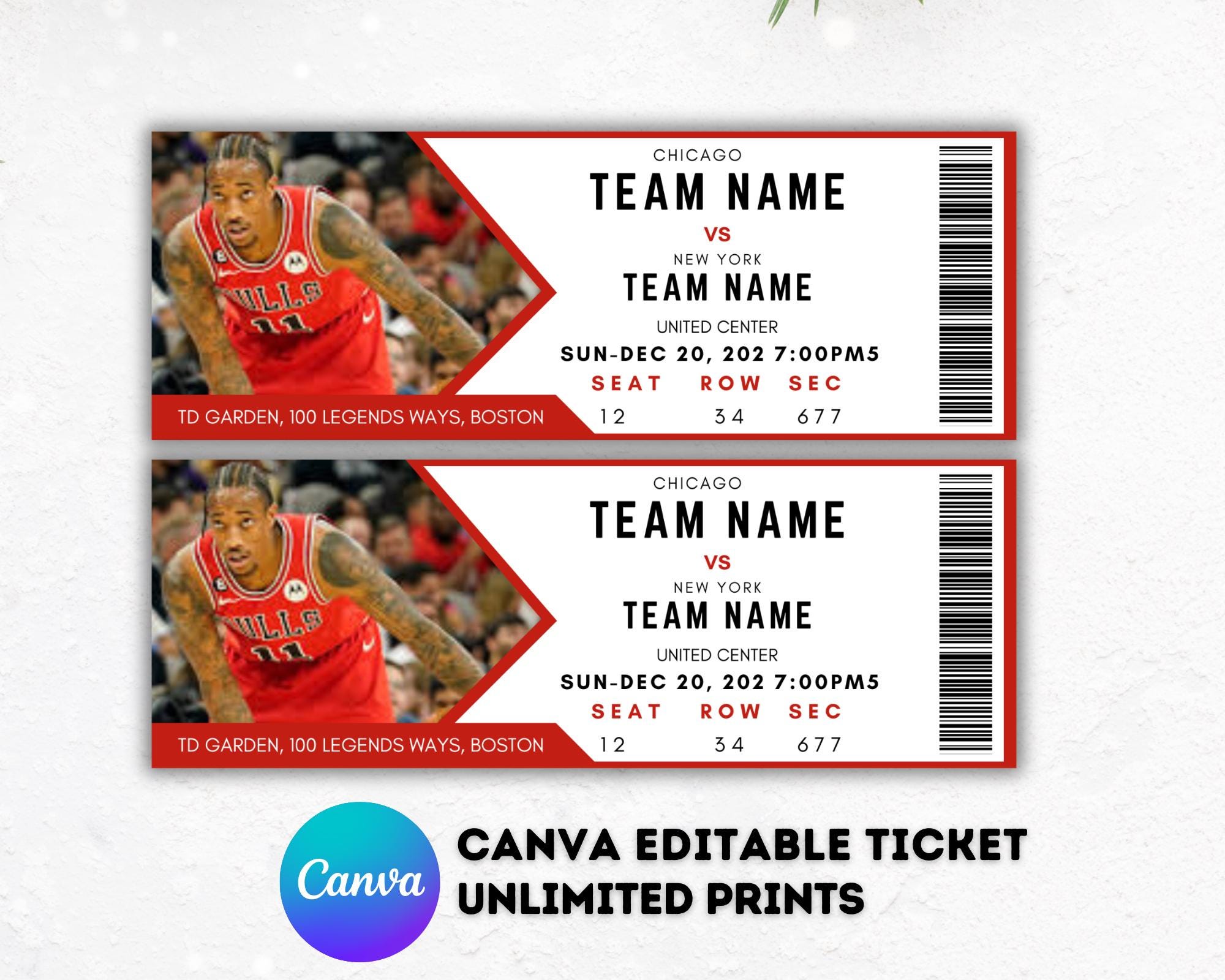 Custom Basketball Ticket Template: Editable Gift (instant Download) - Etsy