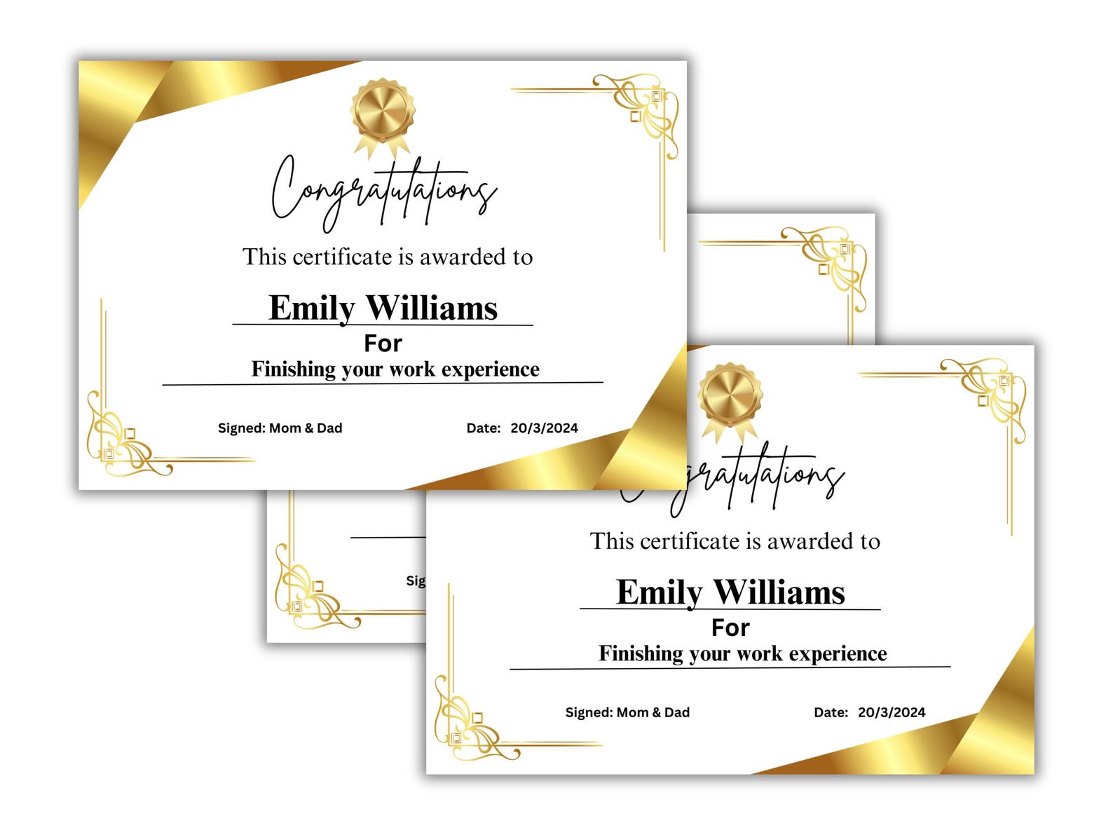 Editable Certificate of Achievement Template: Printable Gift ...