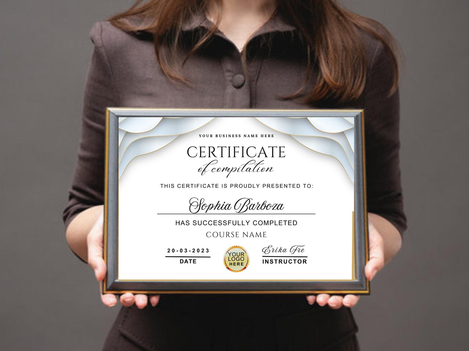 Editable Certificate of Completion Template, Esthetician Template ...