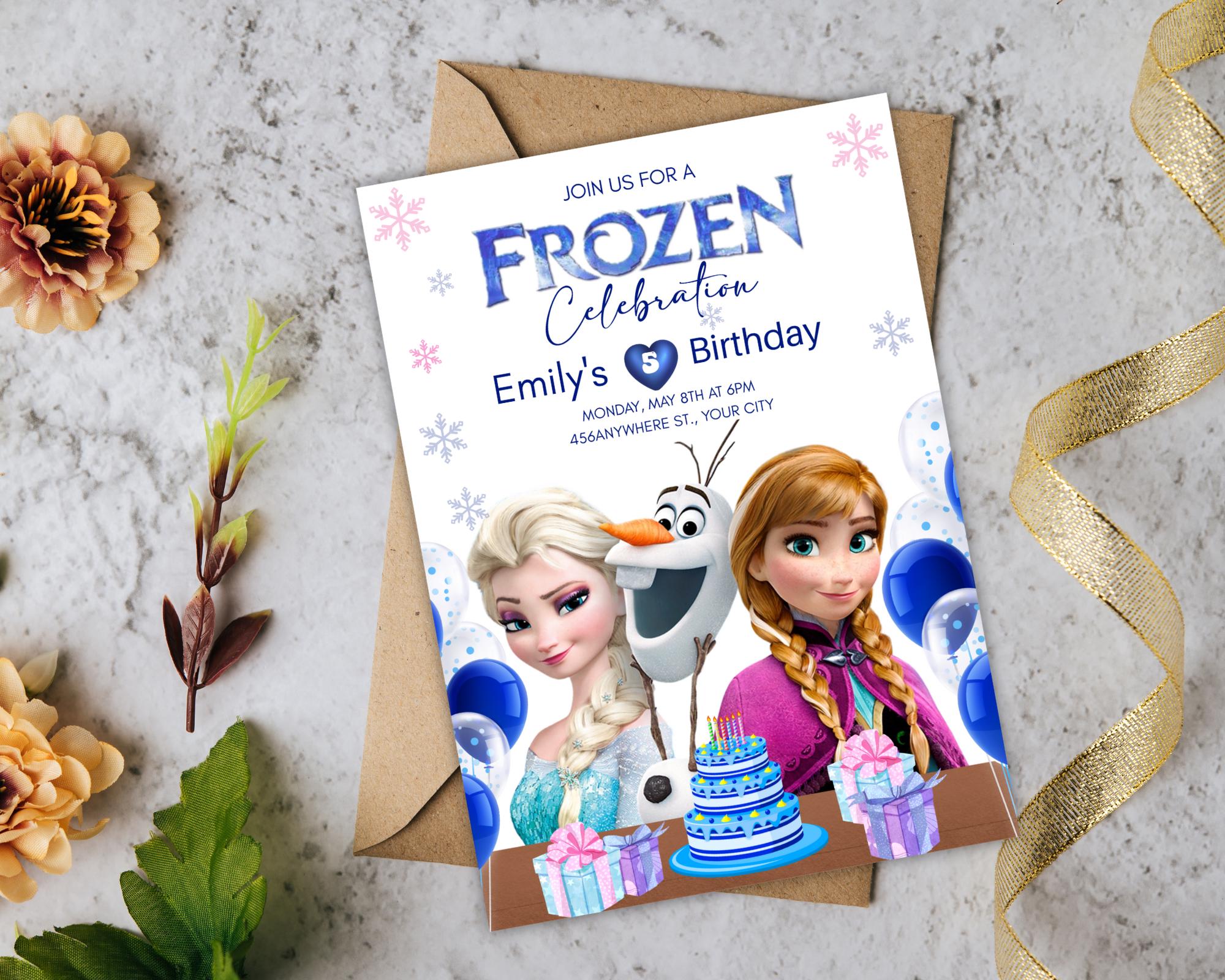 Editable Frozen Birthday Invitation, Frozen Birthday Party Invite ...