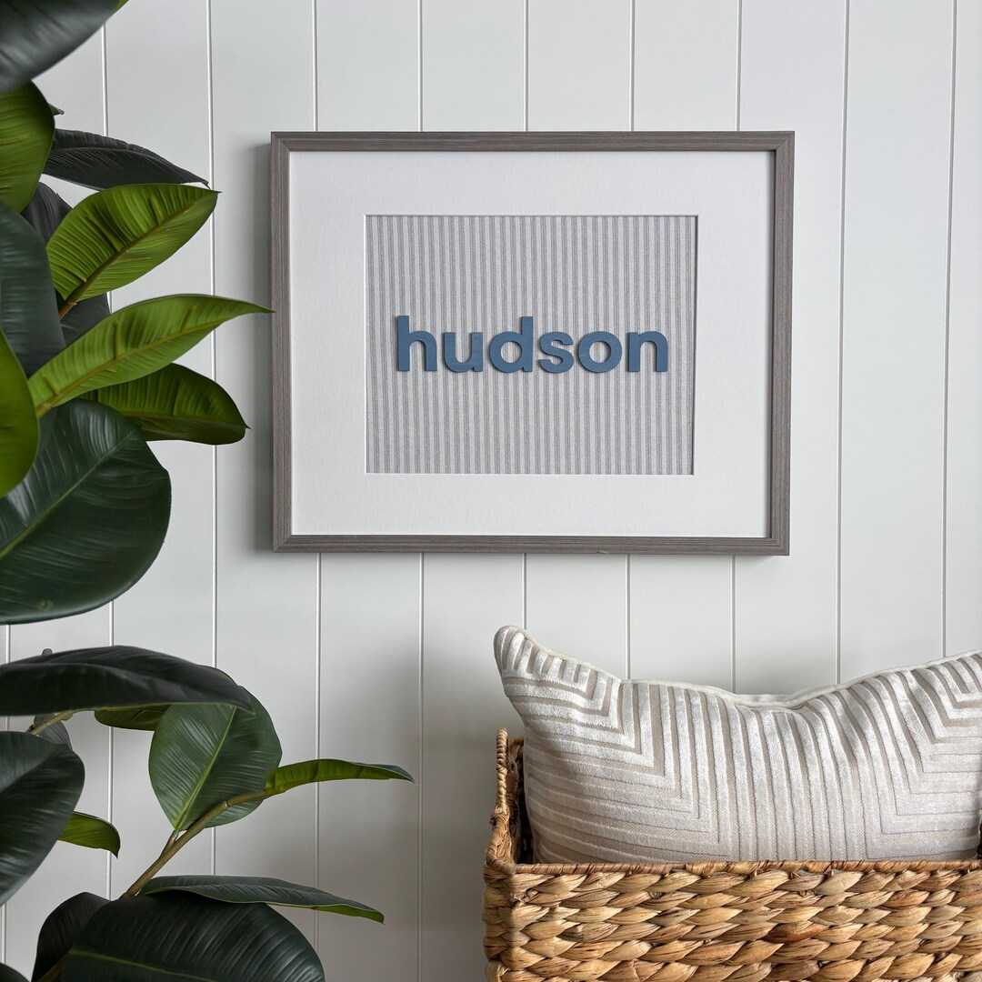 Custom Framed Name Sign | Baltic Birch Letters, Nursery Decor - Etsy