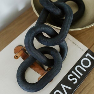 Black Wooden Chain Link | Home Decor Accent | Shelving & Coffee Table ...