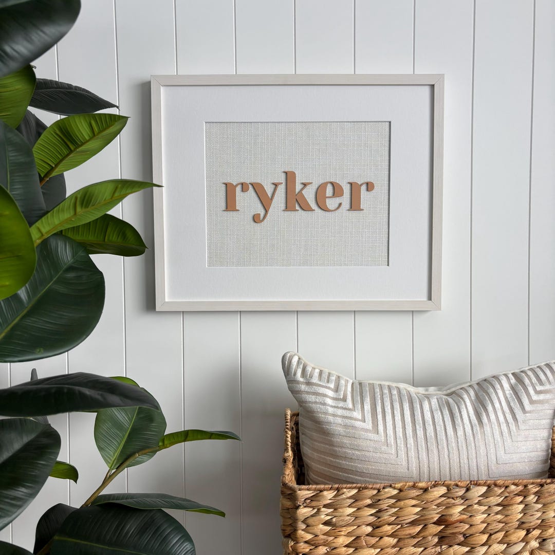 Custom Framed Name Sign | Wooden Letters, Nursery Decor - Etsy