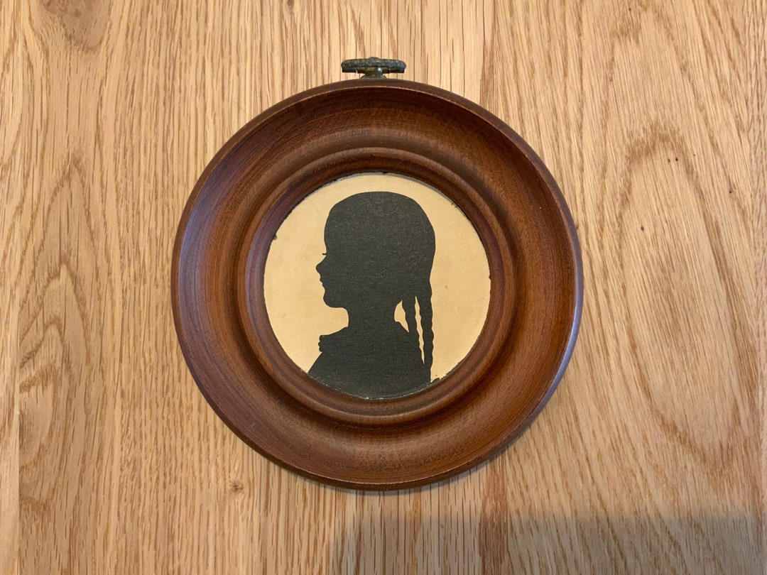 Colonial Silhouette Girl With Braids - Etsy