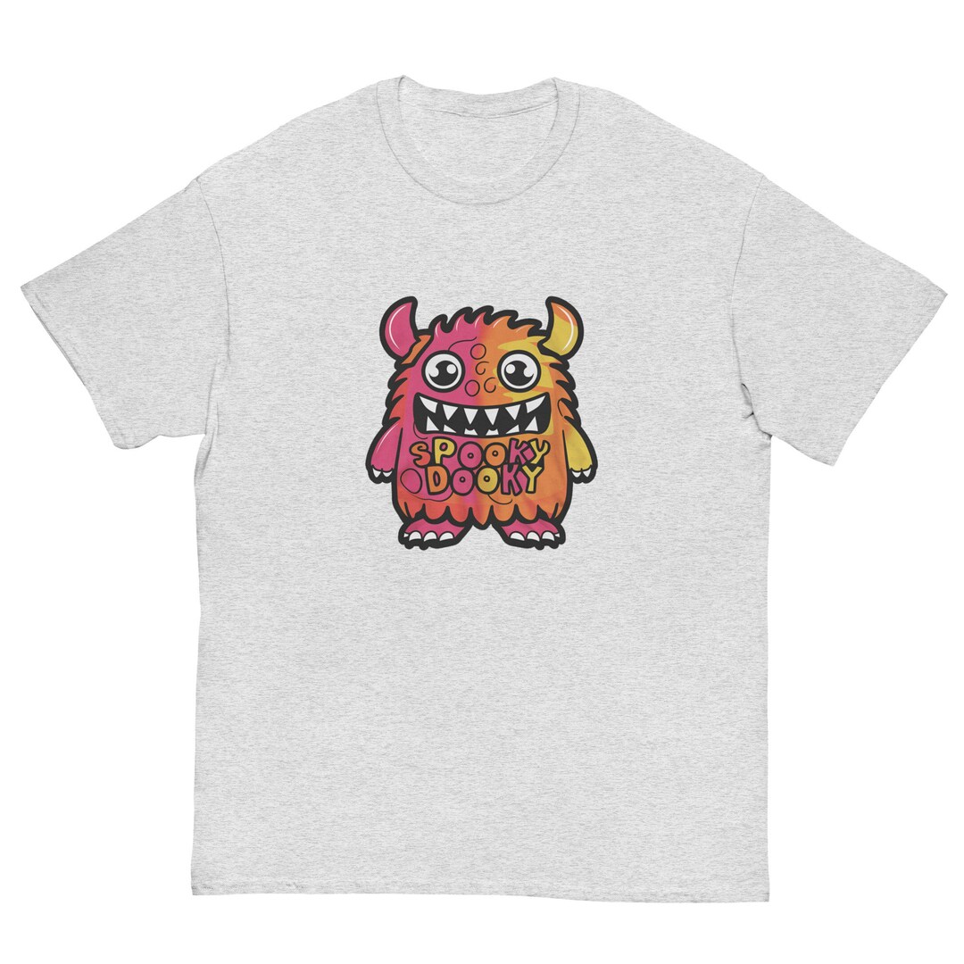 Spooky Dooky Shirt, Weird Poop Vshirt, Novelty Gift Cute Monster Shirt ...