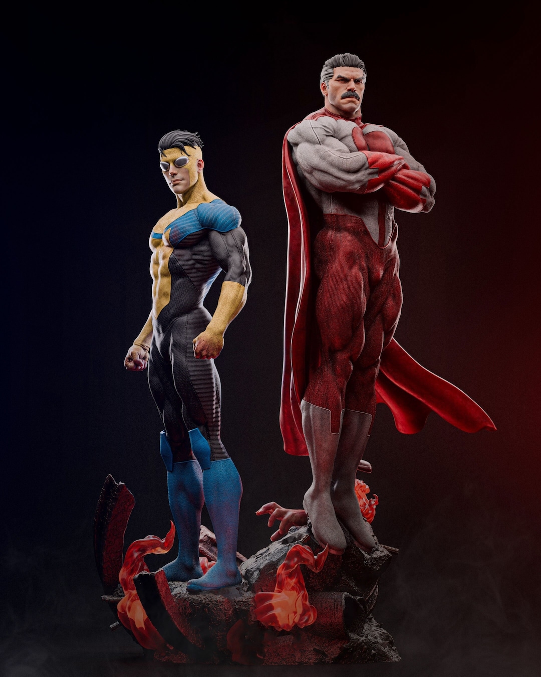 Invincible Statue Omni Man Statue 3D Printed Omni Man Figure 3D Printed ...