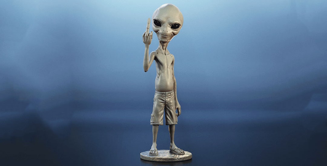Paul the Alien Figure, Alien Statue, 3D Printed Figure, Gamer Room ...