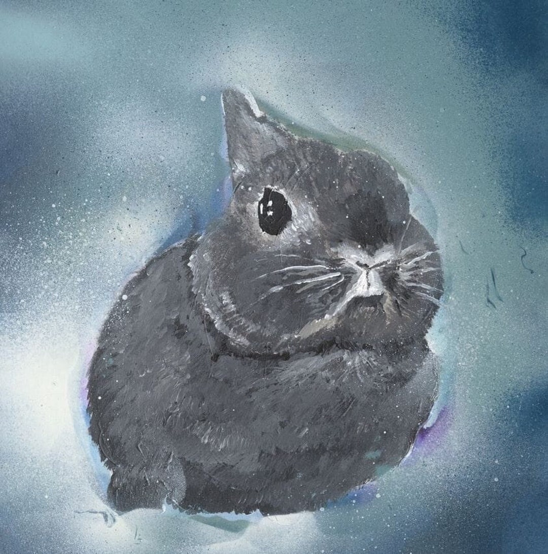 Netherland Dwarf Painting - Rabbit Art - Etsy