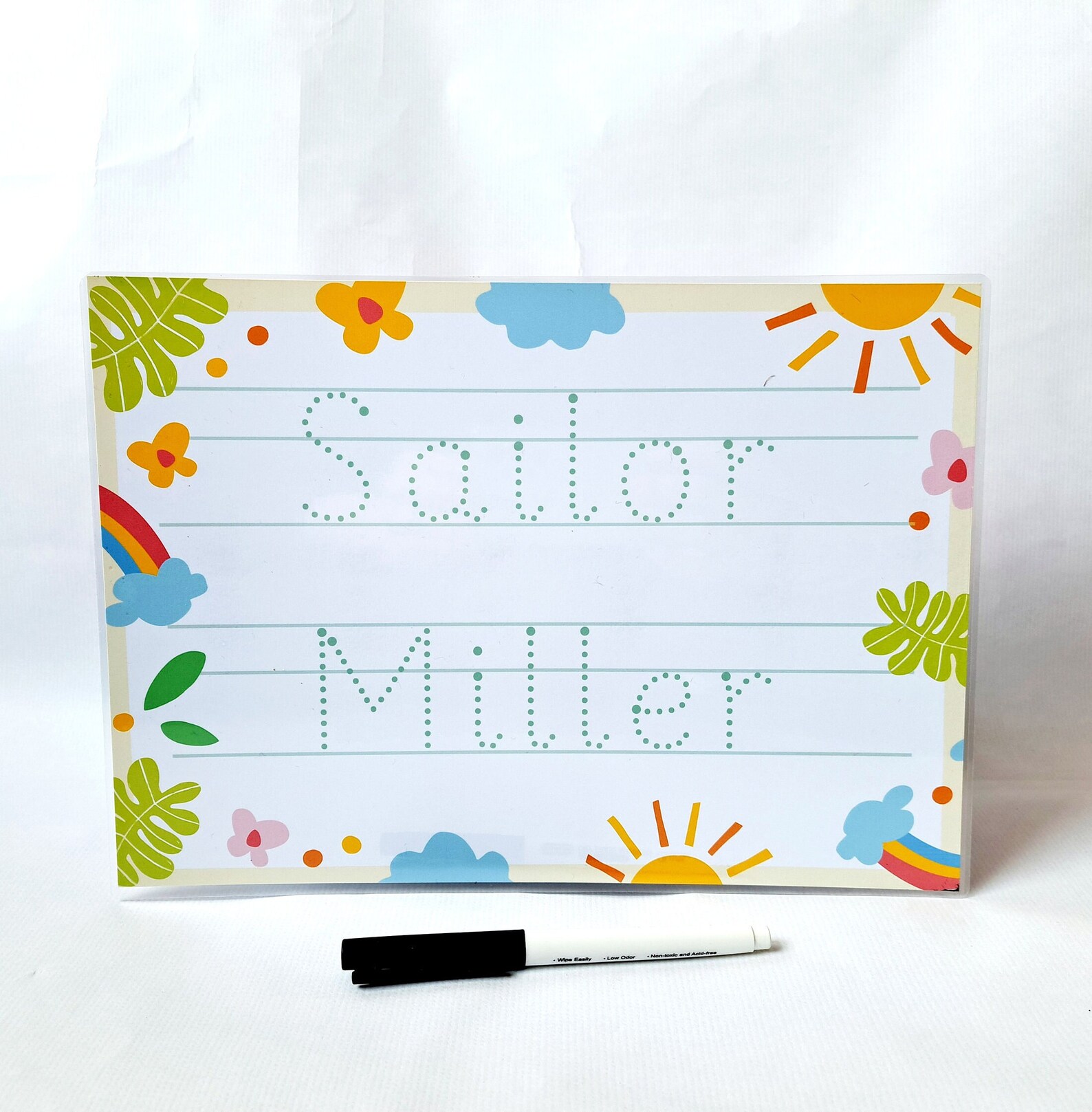 Learn Your Name Mat, Personalised Trace Your Name, Preschool Writing ...